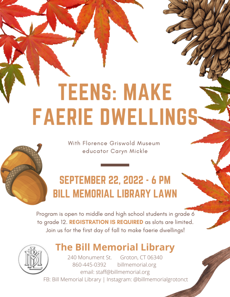 2022 Teen Fall Craft Program - BILL MEMORIAL LIBRARY
