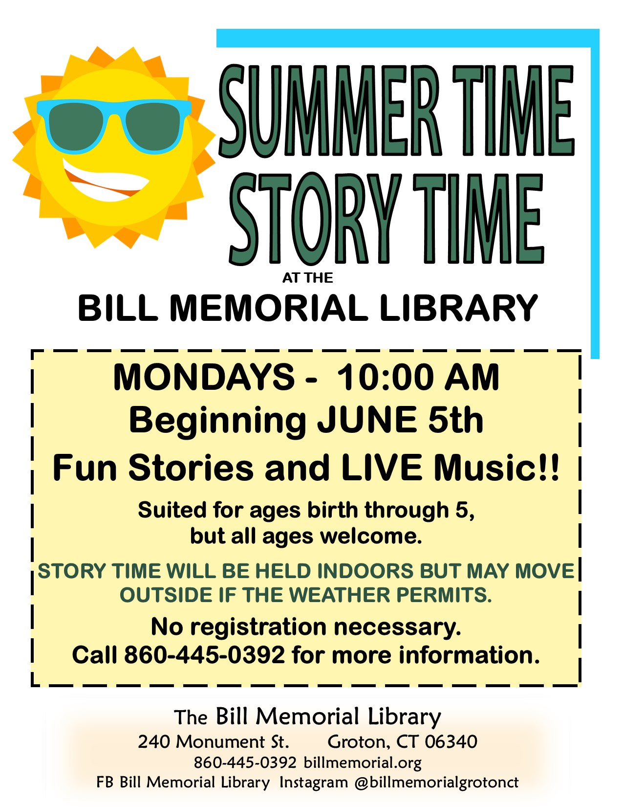 2023 Summer Storytime - BILL MEMORIAL LIBRARY