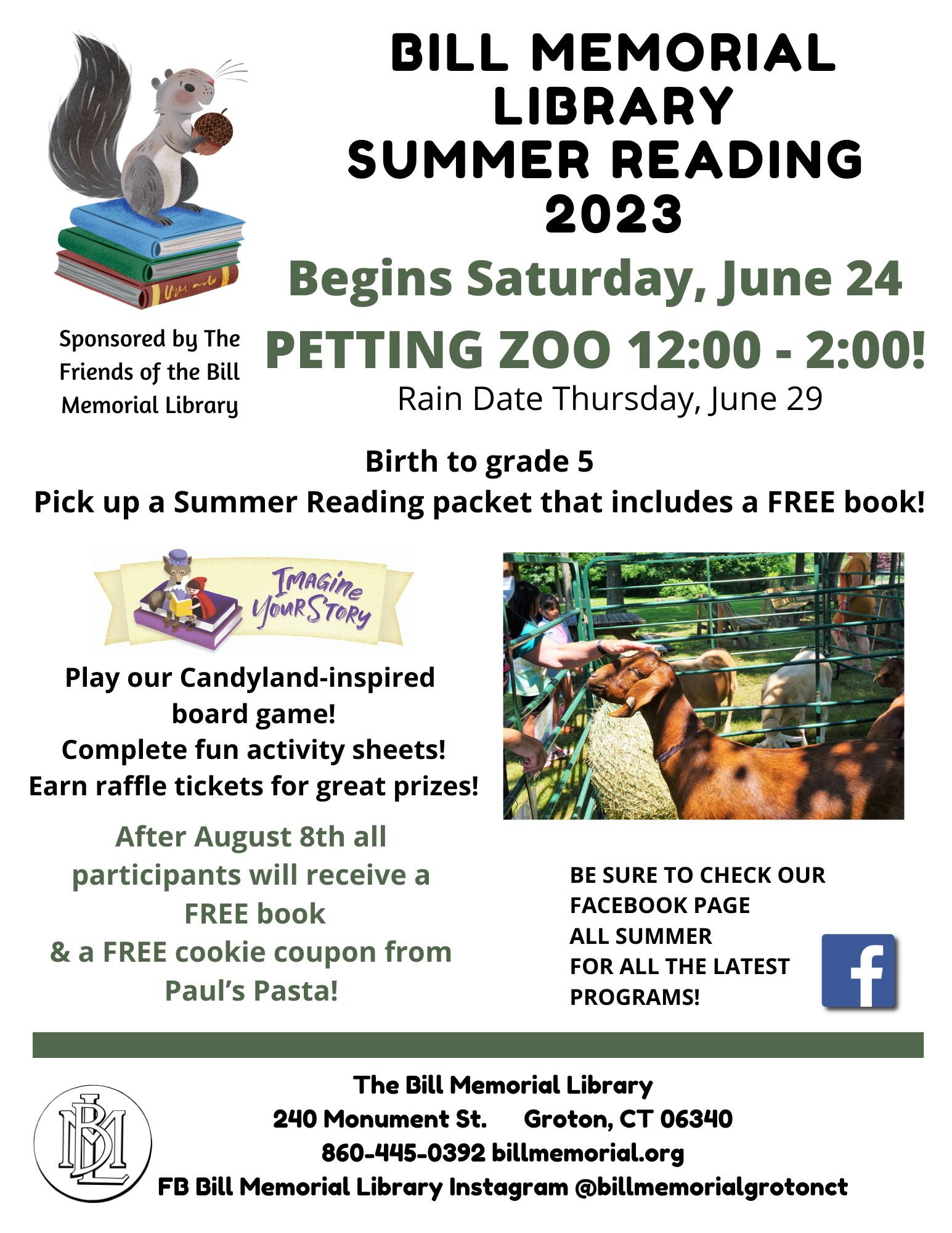 2023 Summer Reading Program Kick-Off – POSTPONED - BILL MEMORIAL LIBRARY