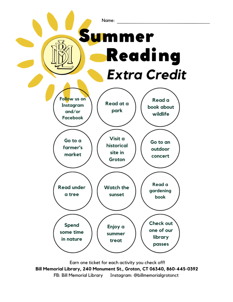 Summer Reading Program - BILL MEMORIAL LIBRARY