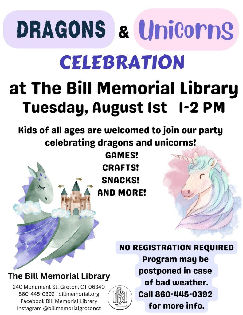 2023 Unicorn Dragon Party - BILL MEMORIAL LIBRARY