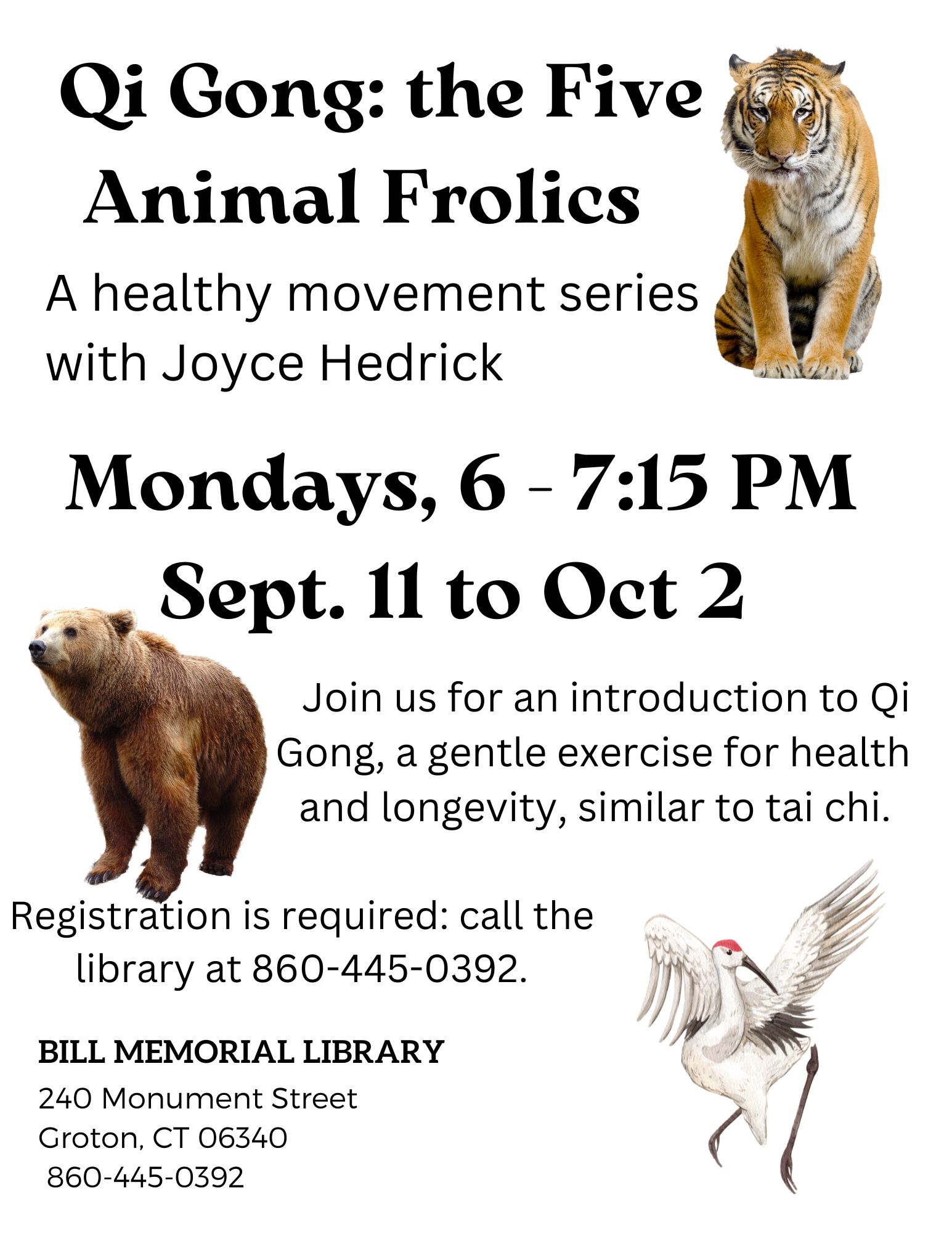 2023 Qi Gong series - BILL MEMORIAL LIBRARY