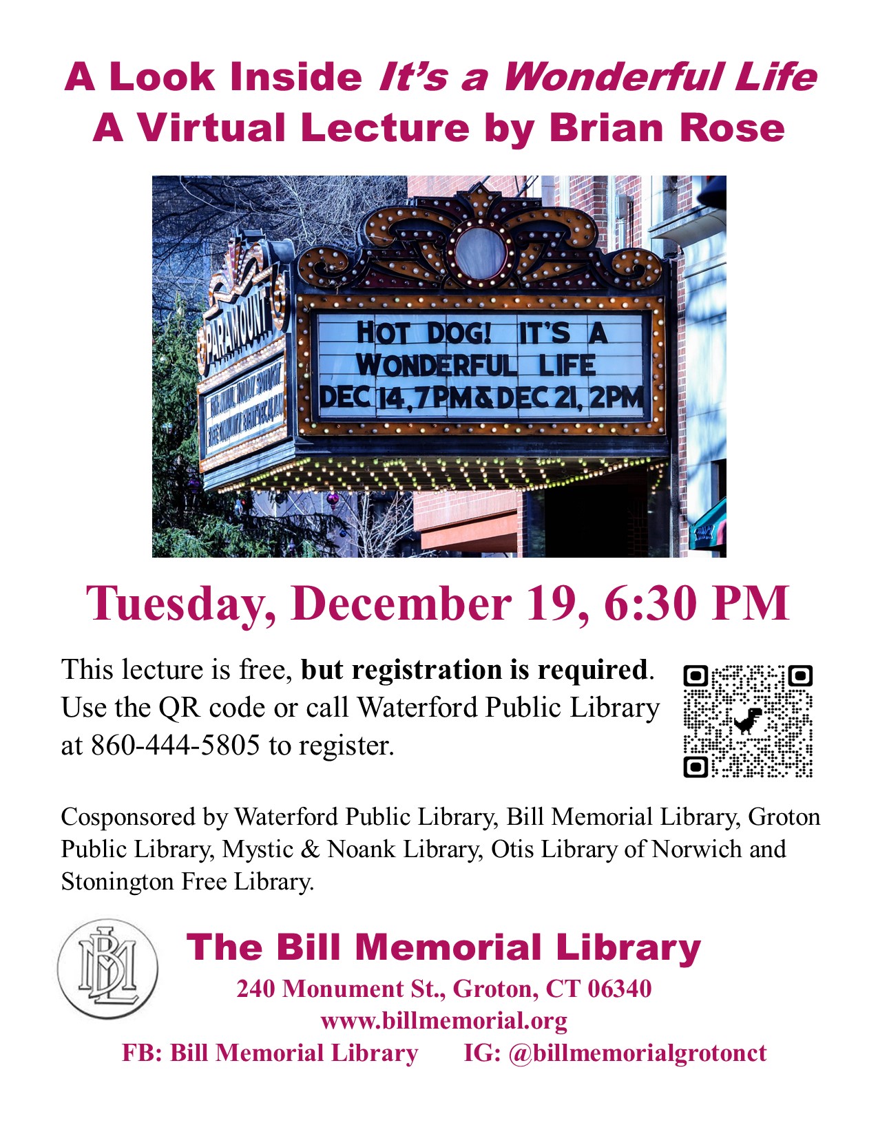 2023 Virtual Lecture “A Look Inside ‘It’s a Wonderful Life'” - BILL ...