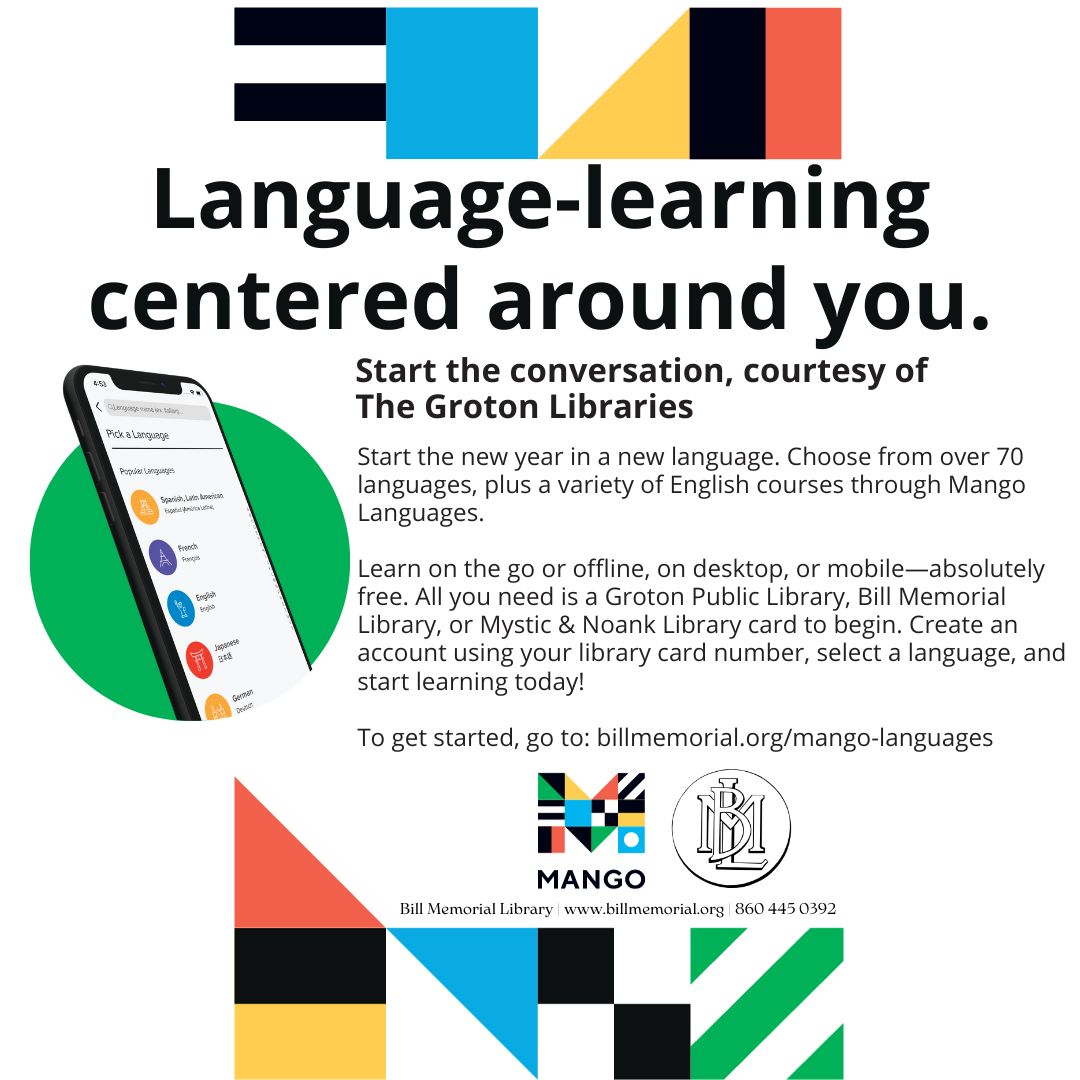 2024: Learn a new language this year with Mango! - BILL MEMORIAL LIBRARY