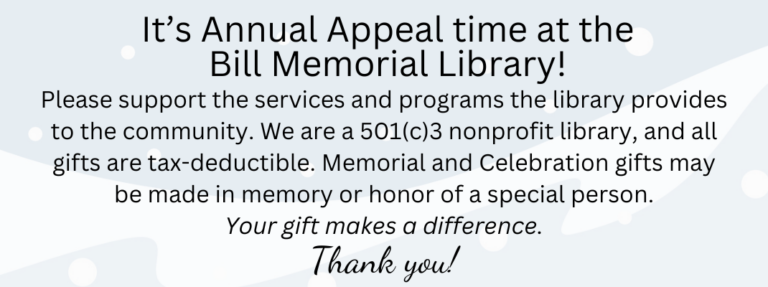 Home - BILL MEMORIAL LIBRARY