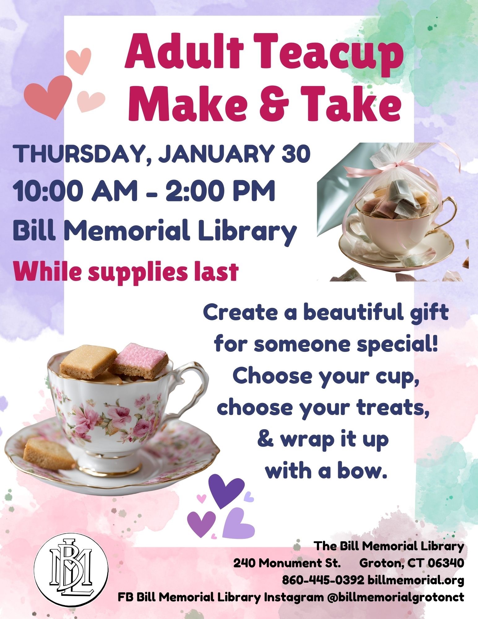 2025 Adult Teacup Make & Take Craft - BILL MEMORIAL LIBRARY