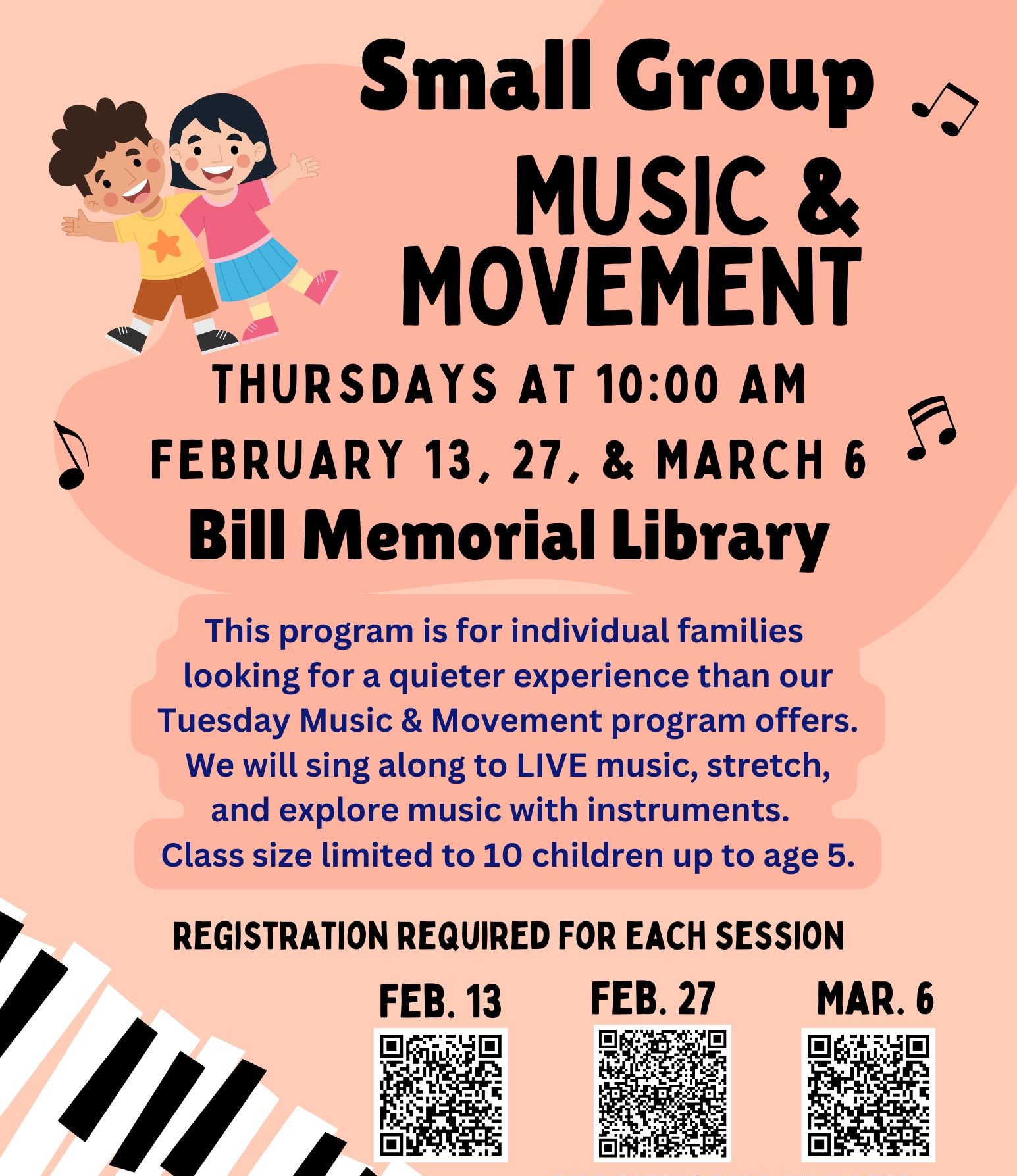2025 Small Group Music & Movement - BILL MEMORIAL LIBRARY