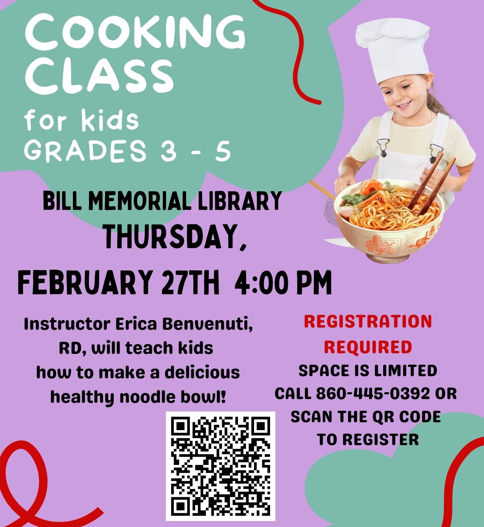 2025 February Kids’ Cooking Class (Grades 3-5) - BILL MEMORIAL LIBRARY