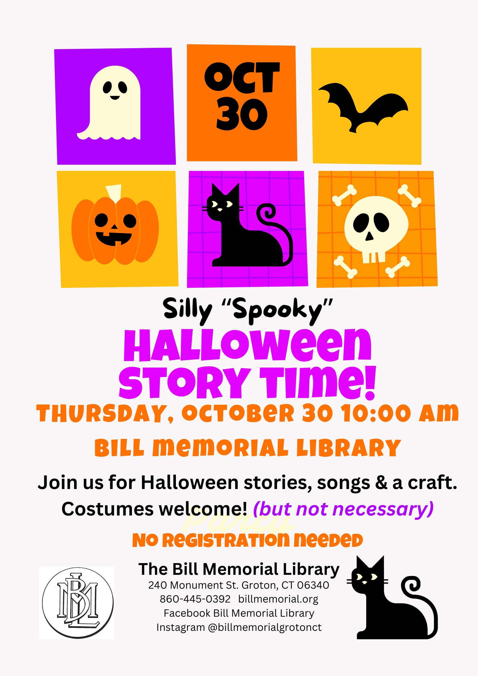 2025 Halloween Silly “Spooky” Storytime - BILL MEMORIAL LIBRARY